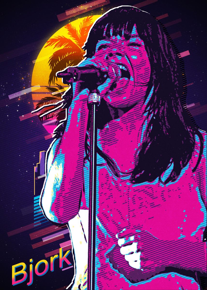 'Bjork' Poster, picture, metal print, paint by The Poster | Displate