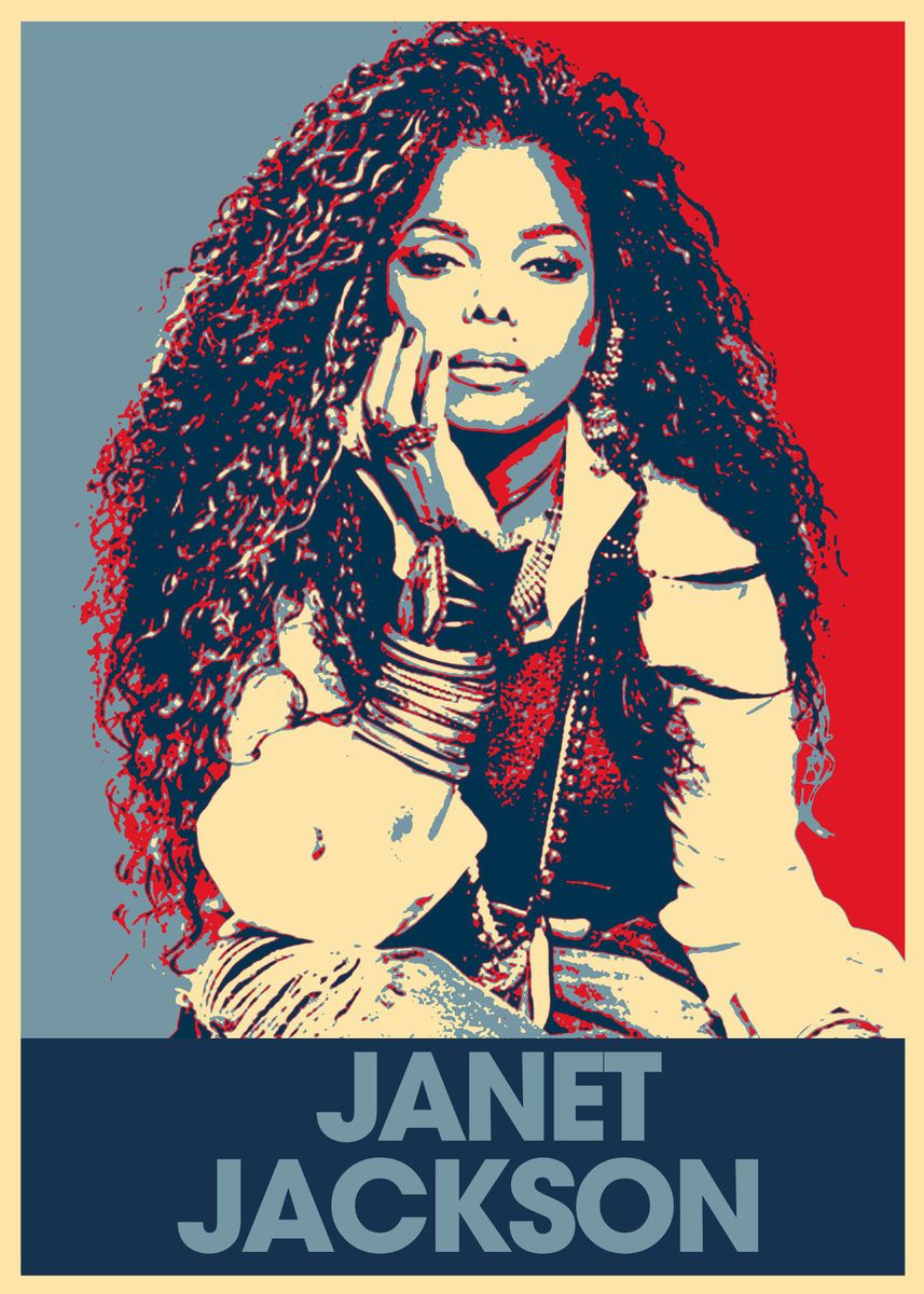'Janet Jackson' Poster, picture, metal print, paint by Cantrell ...