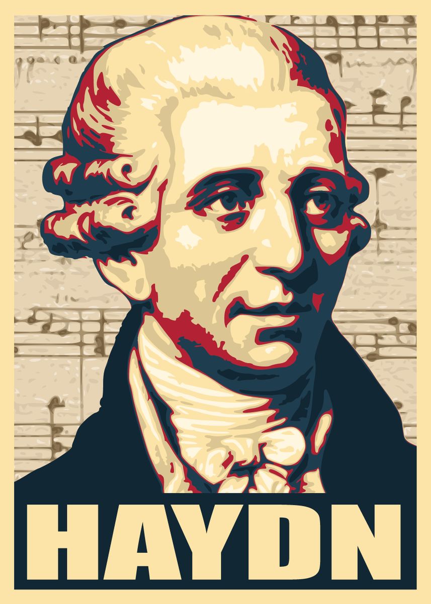 'Joseph Haydn' Poster, picture, metal print, paint by Filip Hellman ...