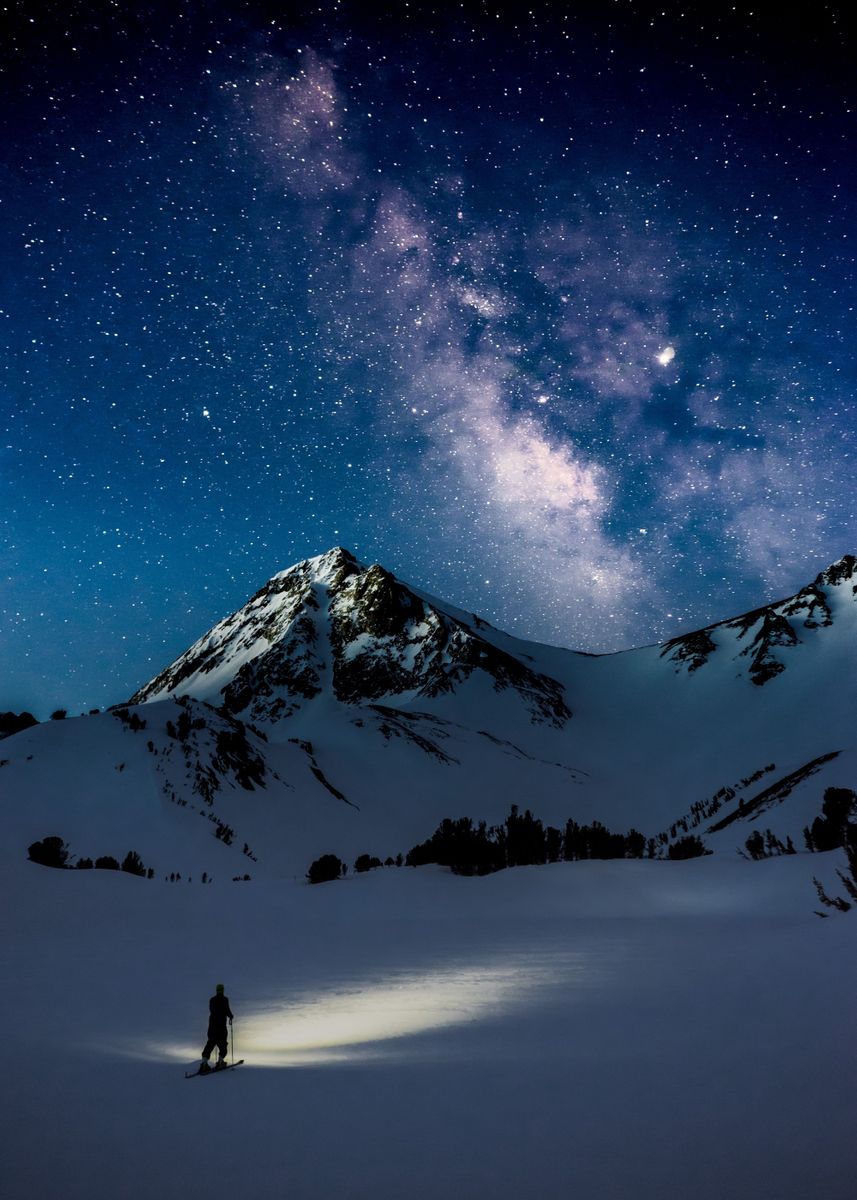 'Winter landscapes skier' Poster, picture, metal print, paint by Max ...