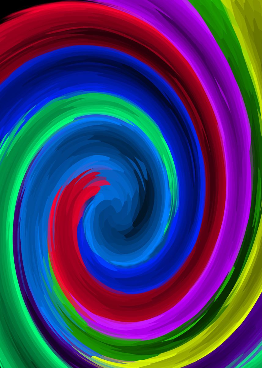 'Swirl of colors' Poster, picture, metal print, paint by Aldo Ranada ...