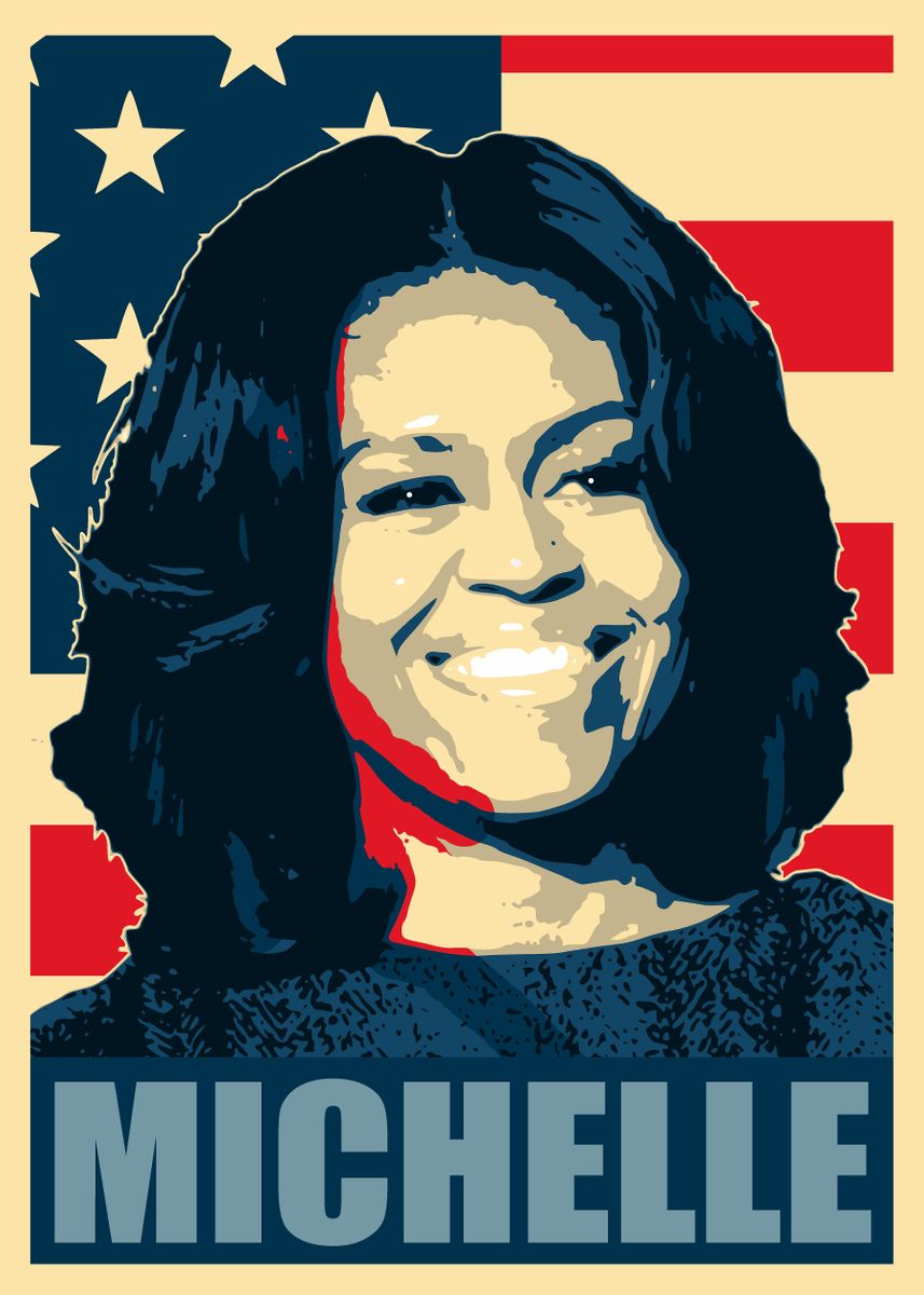 'Michelle Obama' Poster, picture, metal print, paint by Filip Hellman ...