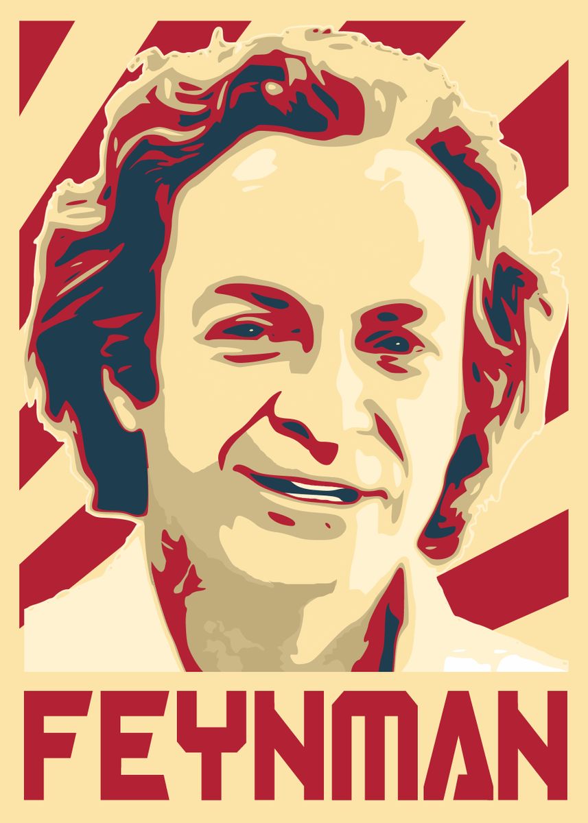 'Richard Feynman' Poster, picture, metal print, paint by Filip Hellman ...
