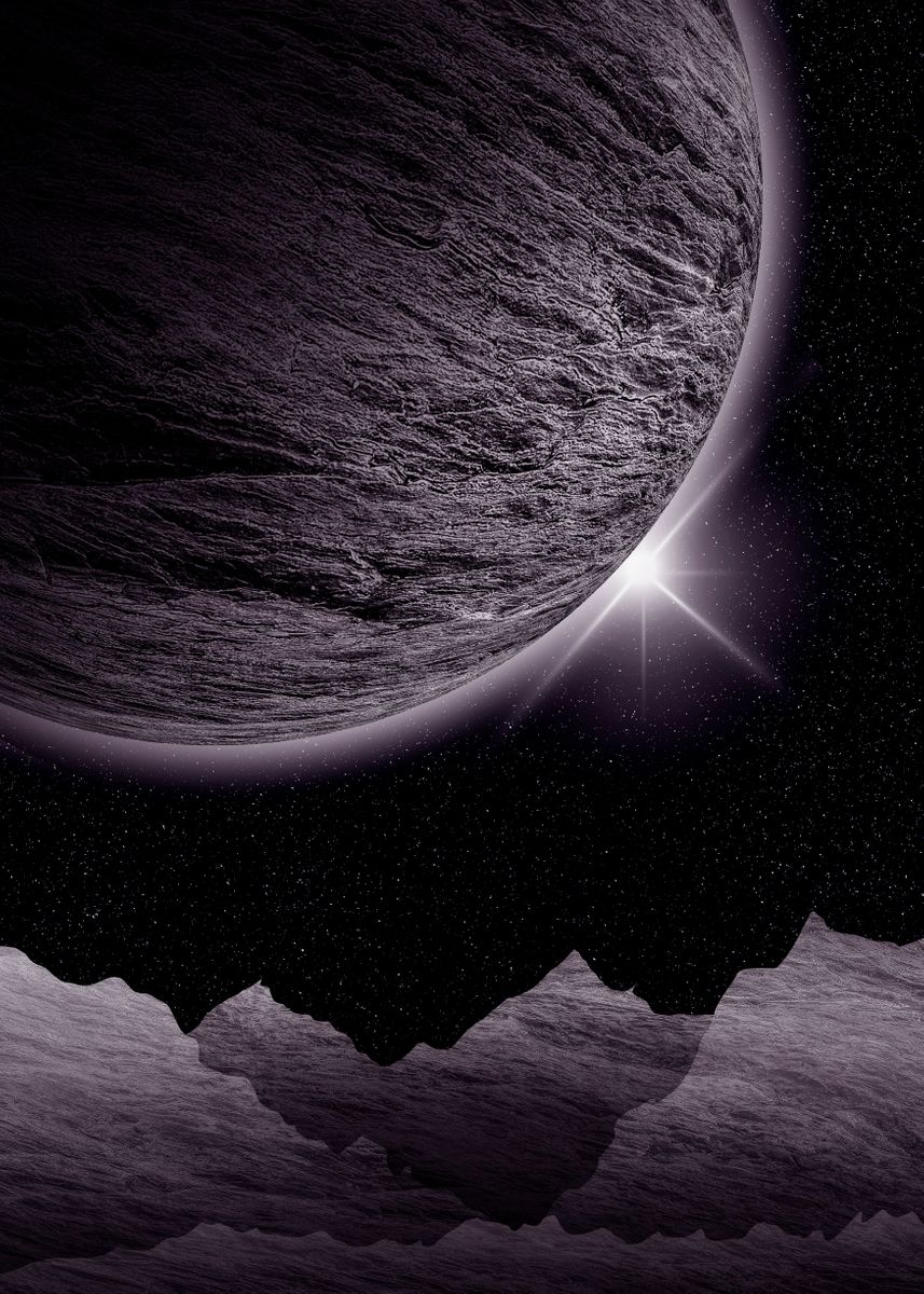 'Celestial Landscape' Poster by Mick Blakey | Displate