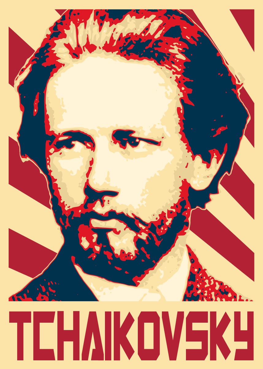 'Pyotr Ilyich Tchaikovsky' Poster, picture, metal print, paint by Filip ...