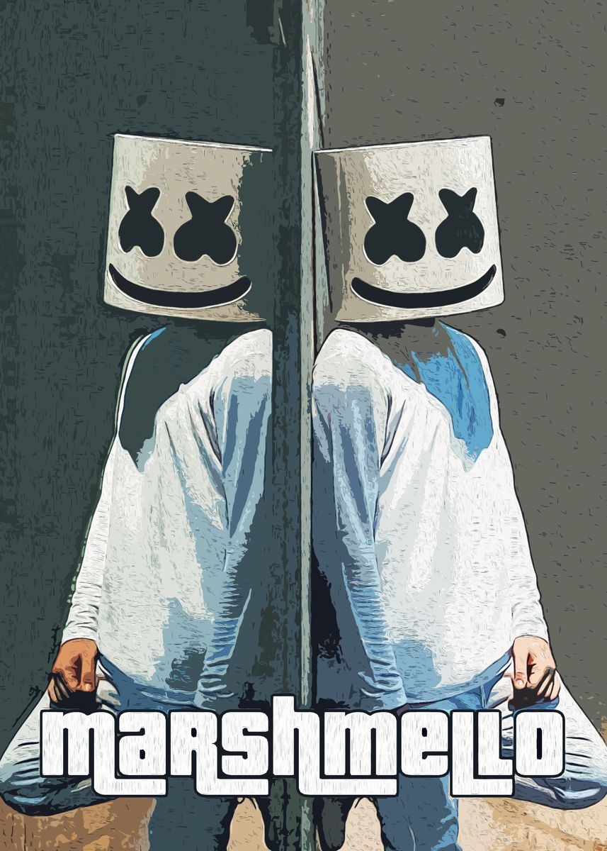 ' Marshmello' Poster by Dillon Holden | Displate