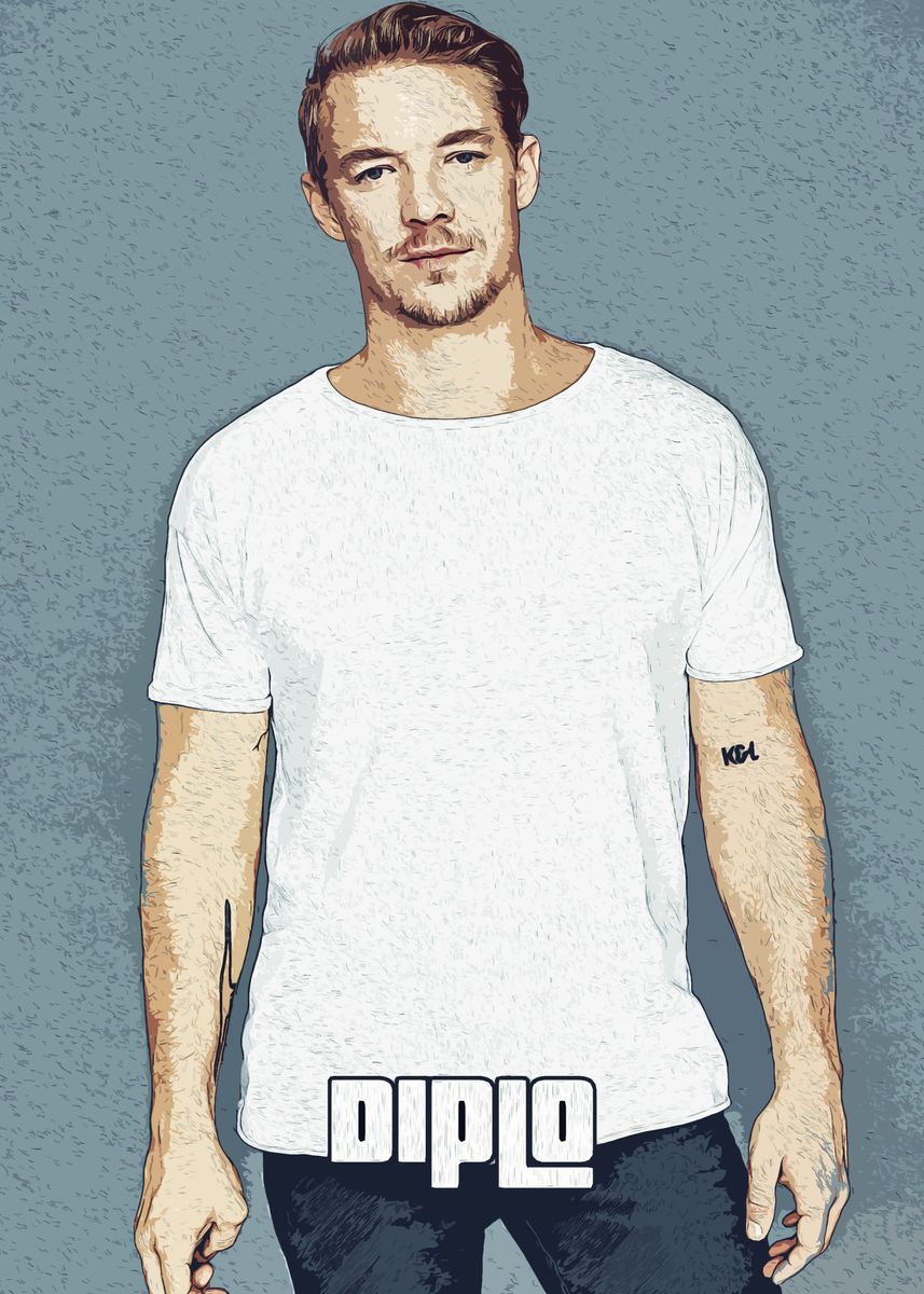 'Diplo' Poster, picture, metal print, paint by Dillon Holden | Displate