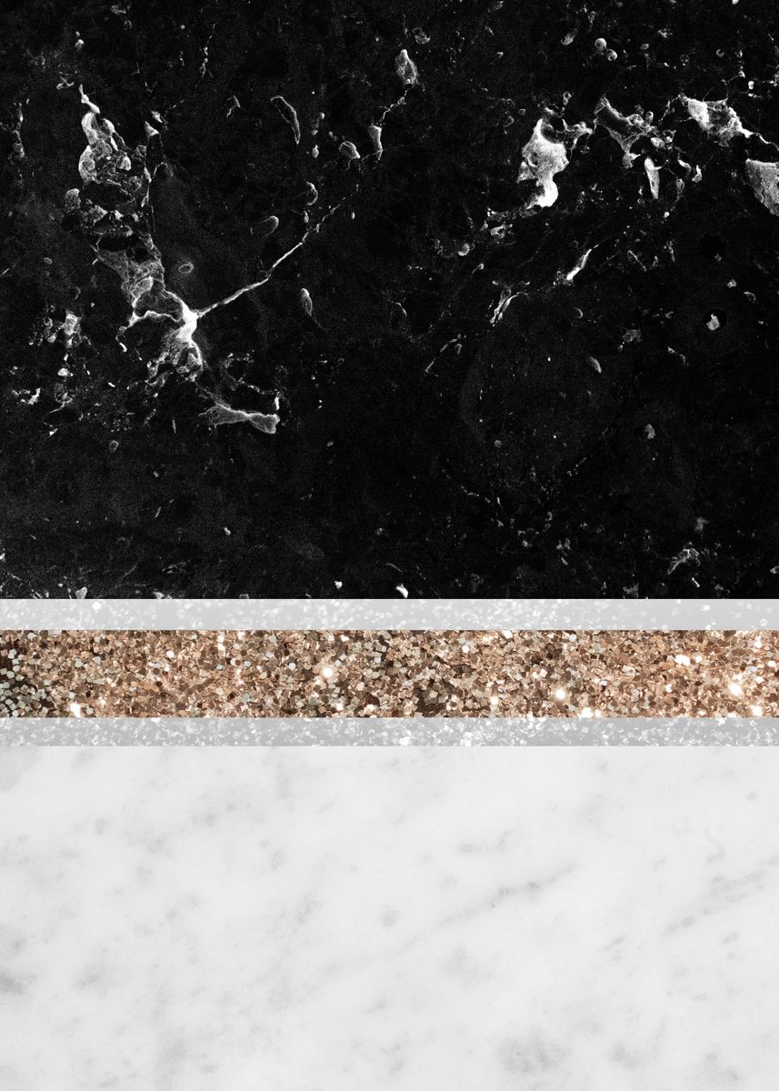 'Black White Marble Gold 1' Poster by Anita's & Bella's Art | Displate