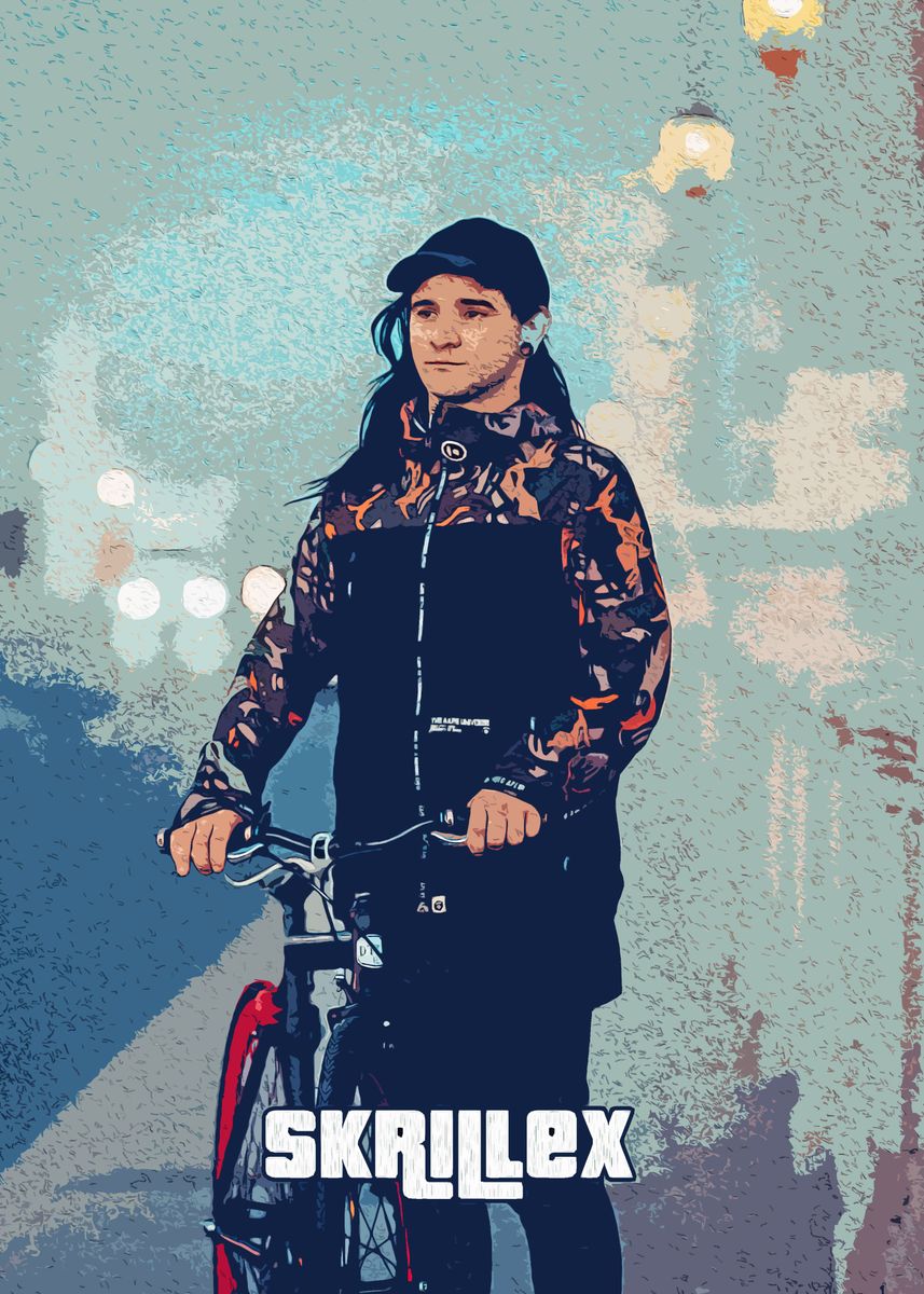 'Skrillex' Poster, picture, metal print, paint by Dillon Holden | Displate