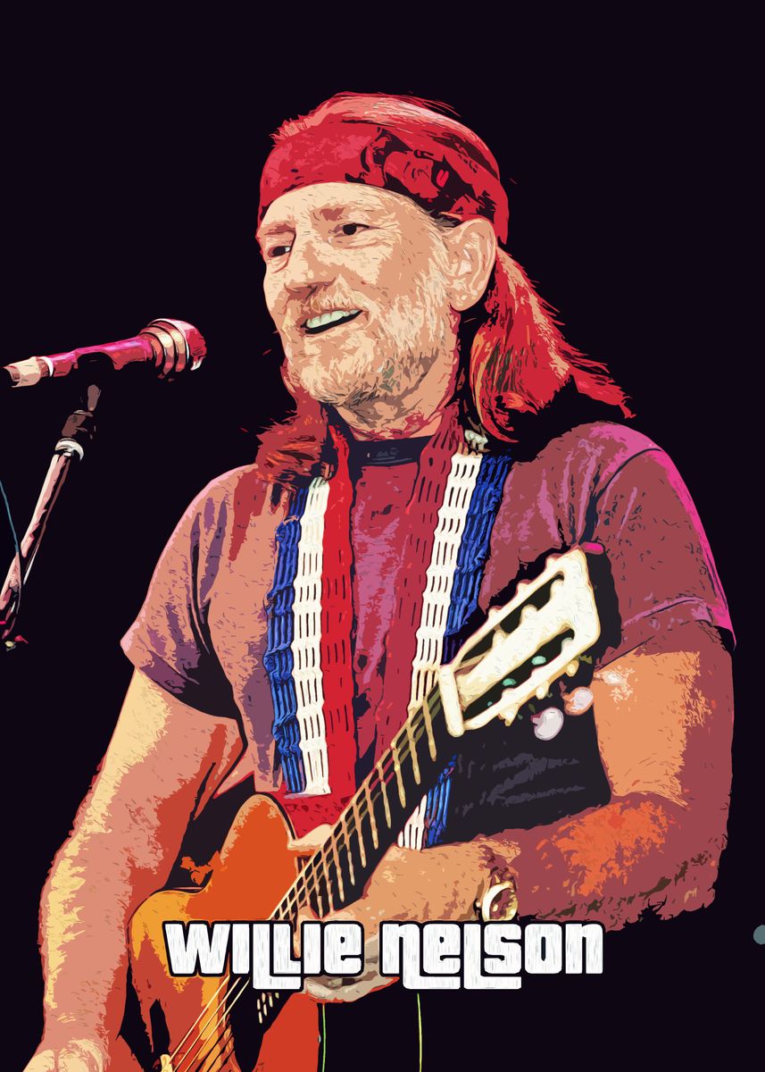 ' Willie Nelson' Poster, picture, metal print, paint by Dillon Holden ...