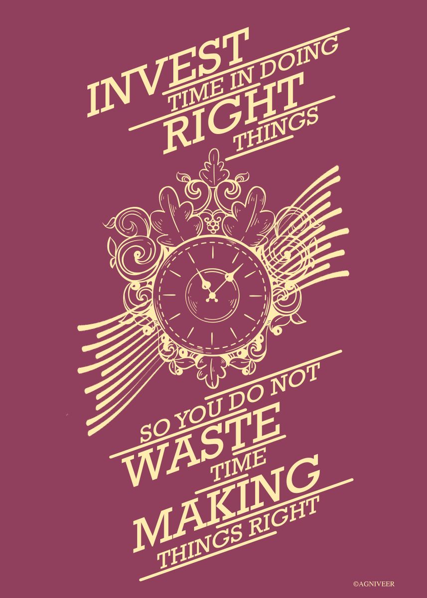 'Time Management' Poster, picture, metal print, paint by Ronak | Displate