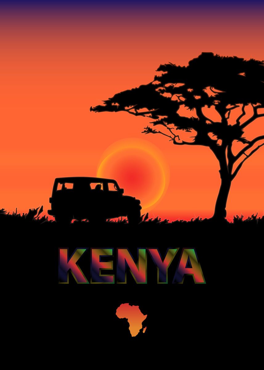 'Kenya Adventure' Poster, picture, metal print, paint by Vedran Jurić ...