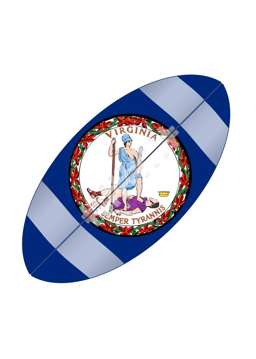 'Virginia State Football' Poster, picture, metal print, paint by ...