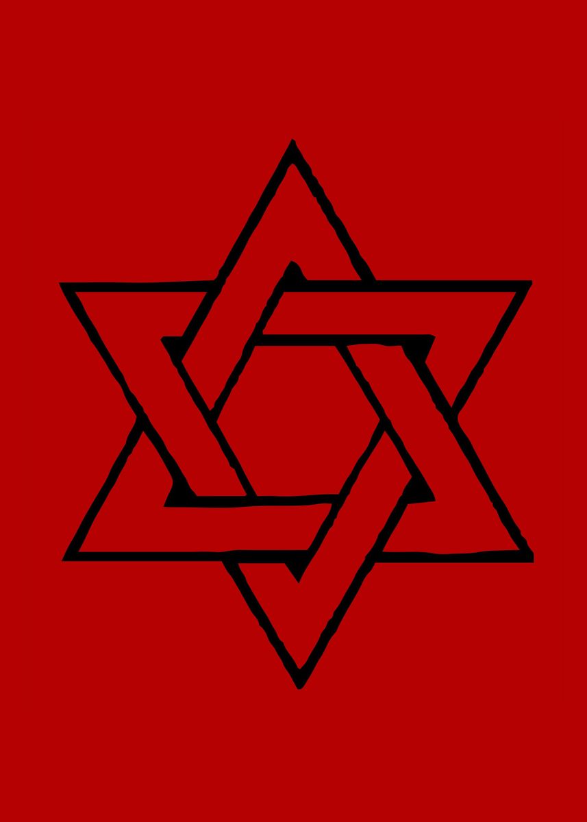 'Red Star of David' Poster, picture, metal print, paint by HomeStead ...