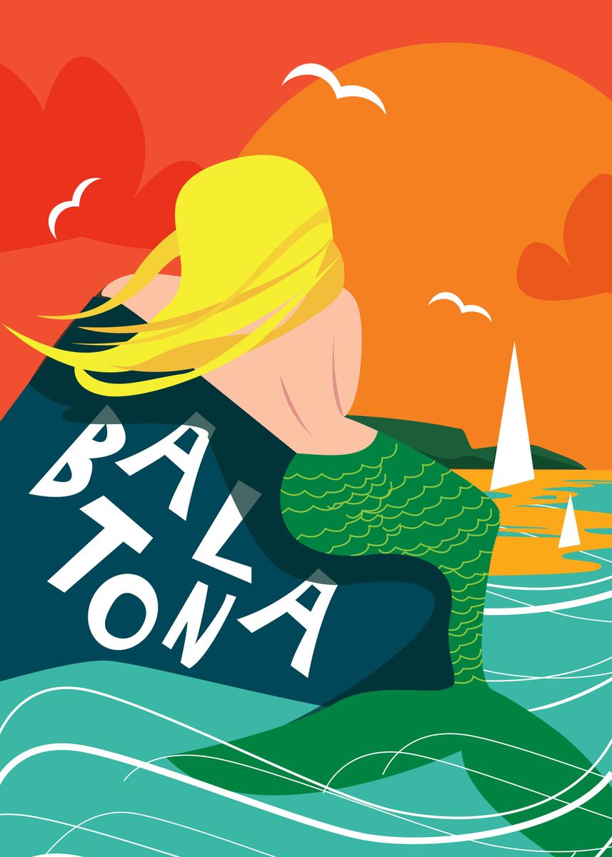 'Balaton mermaid' Poster by FruFru | Displate