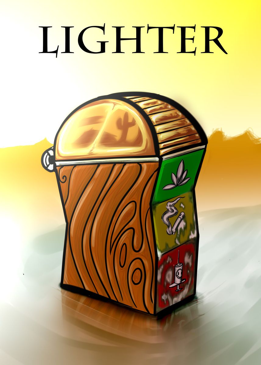 'Lighter' Poster, picture, metal print, paint by Seren Darker | Displate