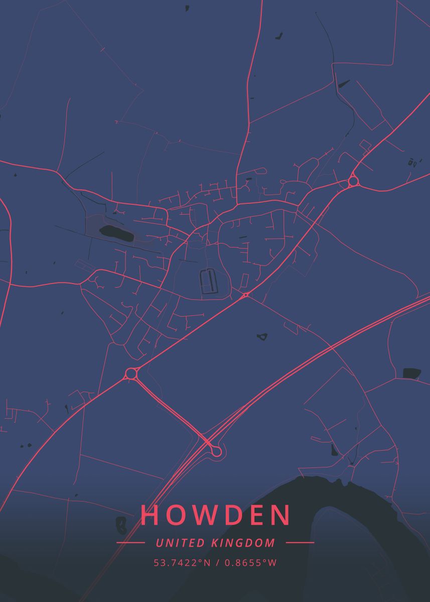'Howden United Kingdom' Poster by Designer Map Art | Displate
