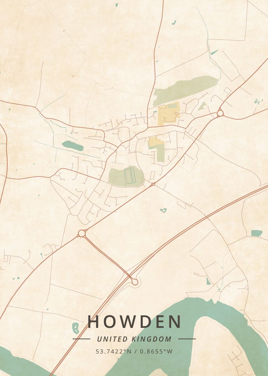 'Howden United Kingdom' Poster by Designer Map Art | Displate