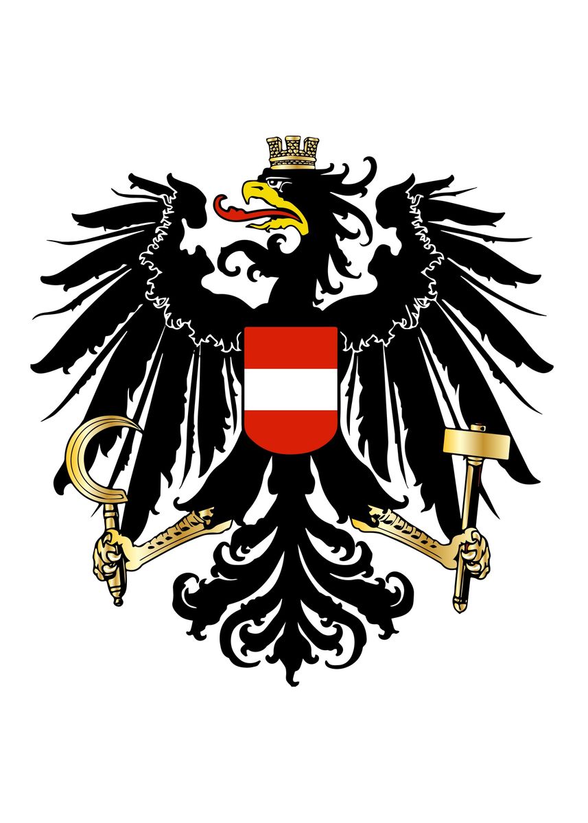 'Austrian Coat of Arms' Poster, picture, metal print, paint by ...
