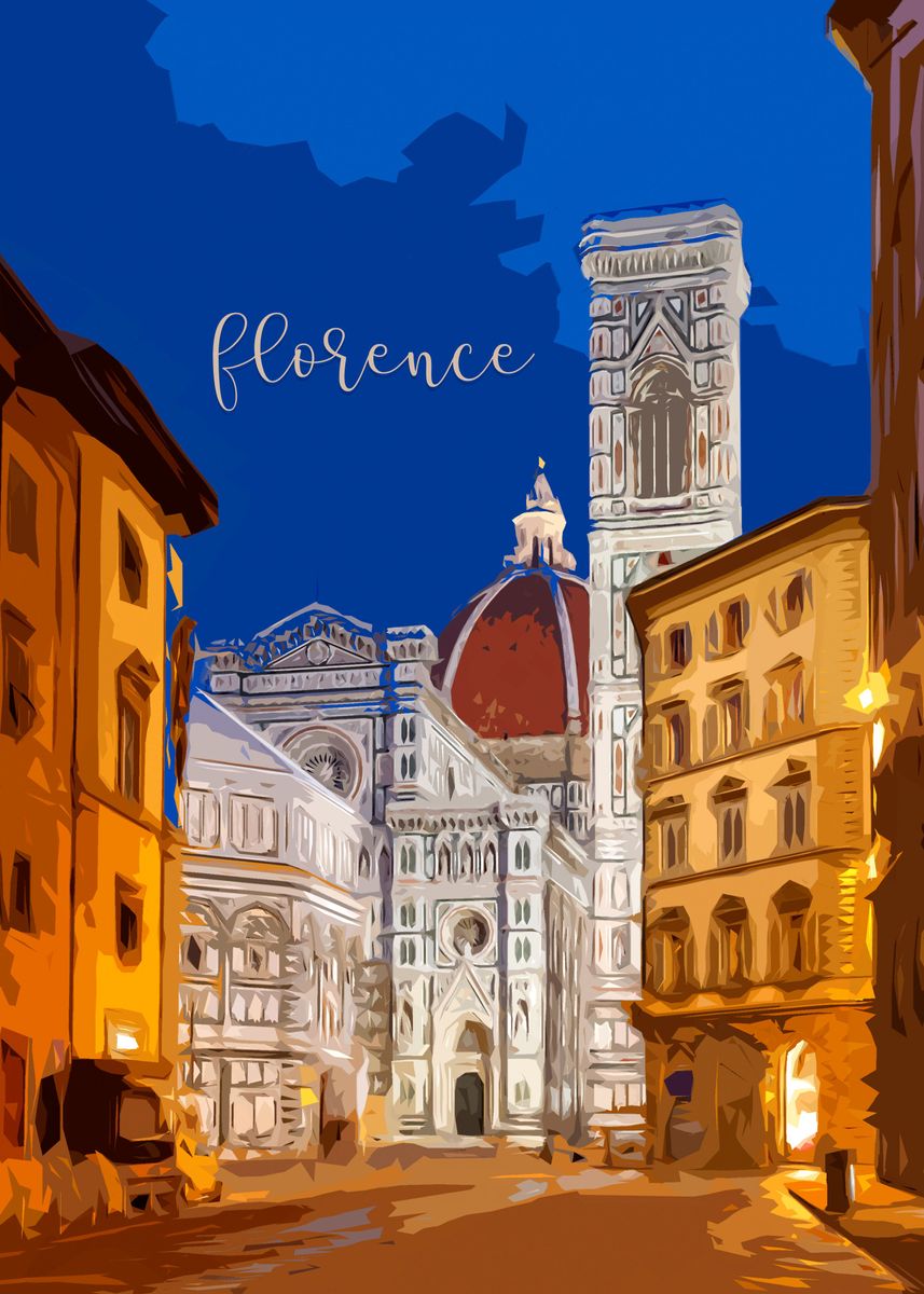 'Florence' Poster, picture, metal print, paint by Libe Llula | Displate