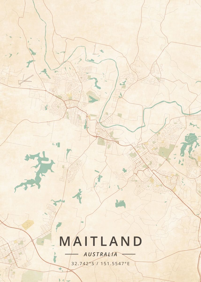 'Maitland Australia' Poster, picture, metal print, paint by Designer ...