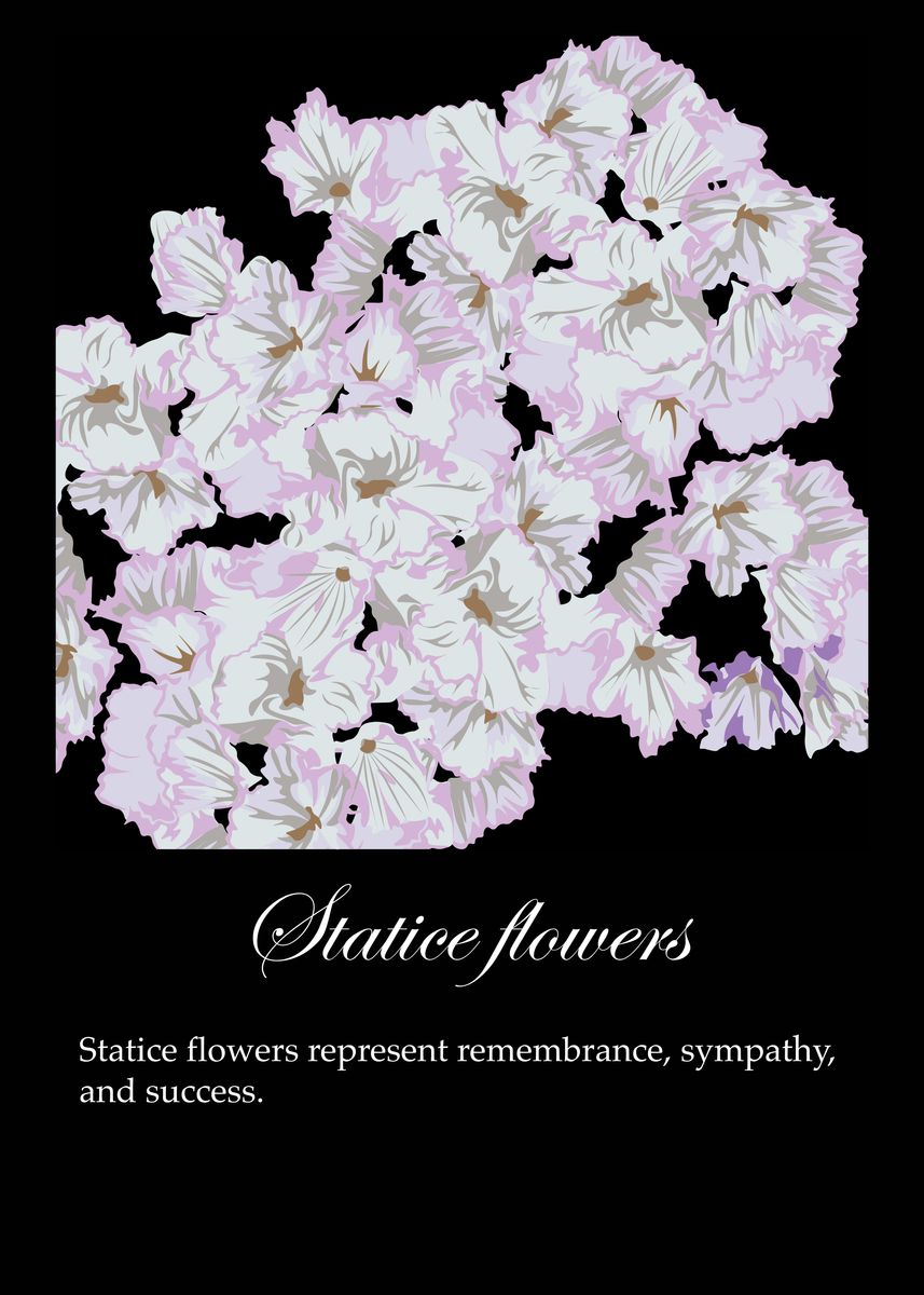 'Statice flowers poster' Poster by Km3ellis | Displate