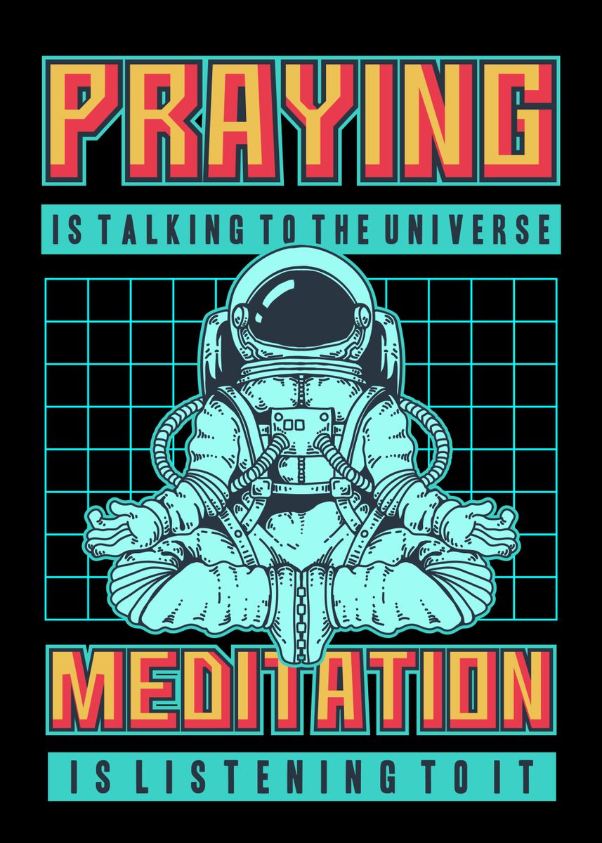 'Cosmos Prayer' Poster, picture, metal print, paint by Posterlicious ...