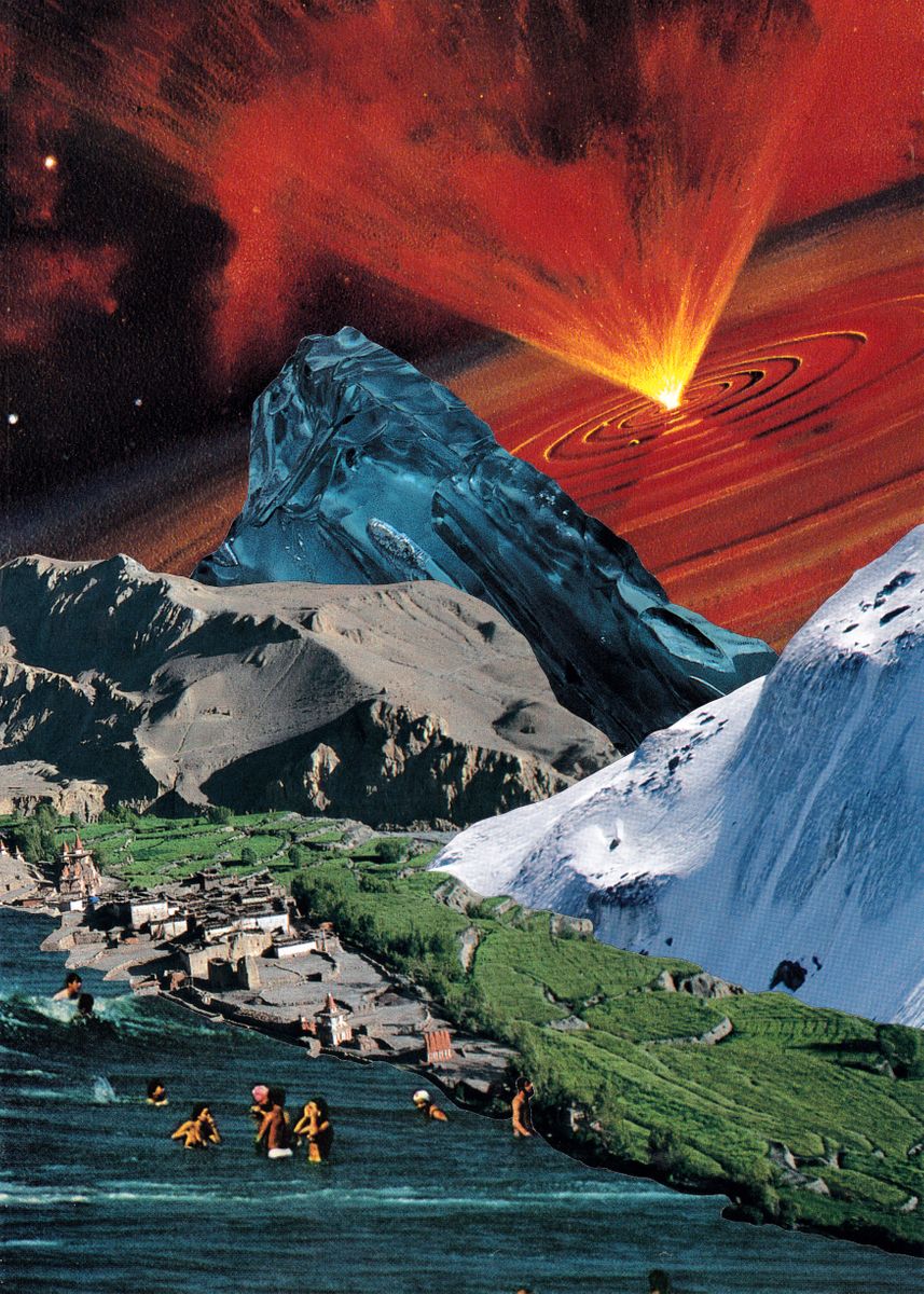 'Supernova [collage]' Poster, picture, metal print, paint by Lerson ...