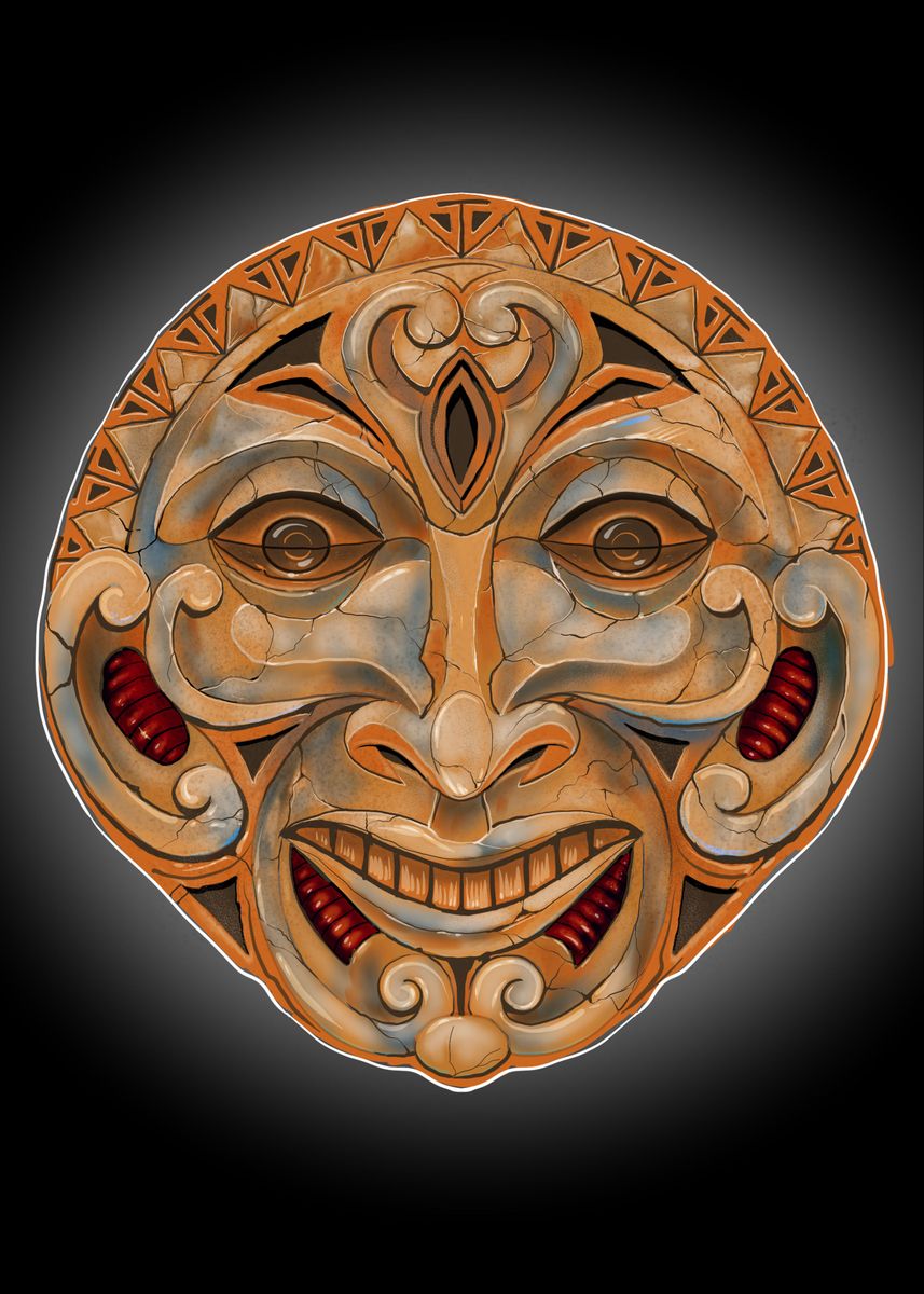 'Greek mask' Poster by Charlie Dobrev | Displate