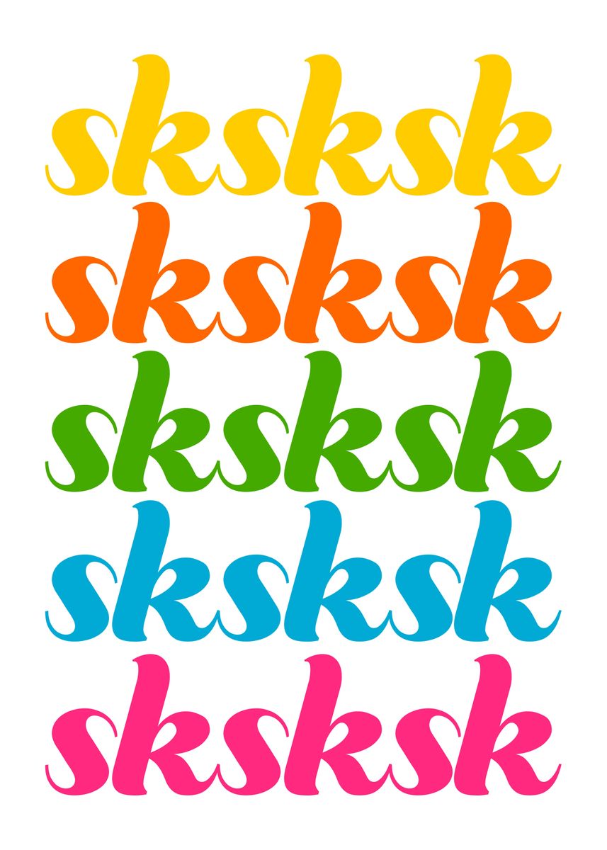'SKSKSK' Poster, picture, metal print, paint by mailbox disco | Displate