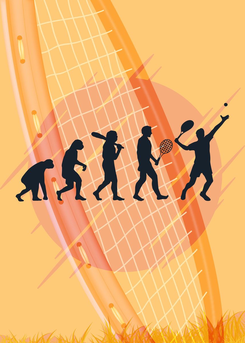 'TENNIS EVOLUTION' Poster, picture, metal print, paint by PosterWorld ...