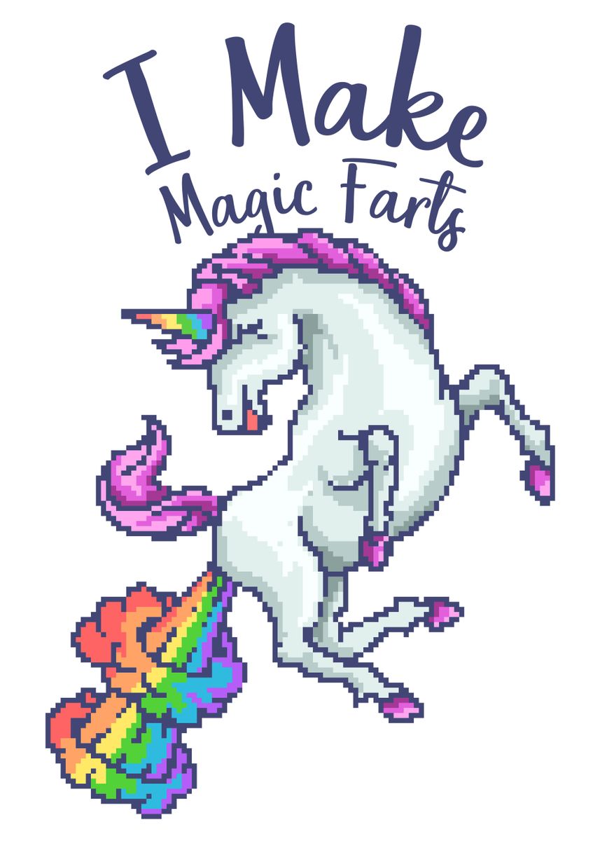 'I Make Magic Farts' Poster, picture, metal print, paint by ...