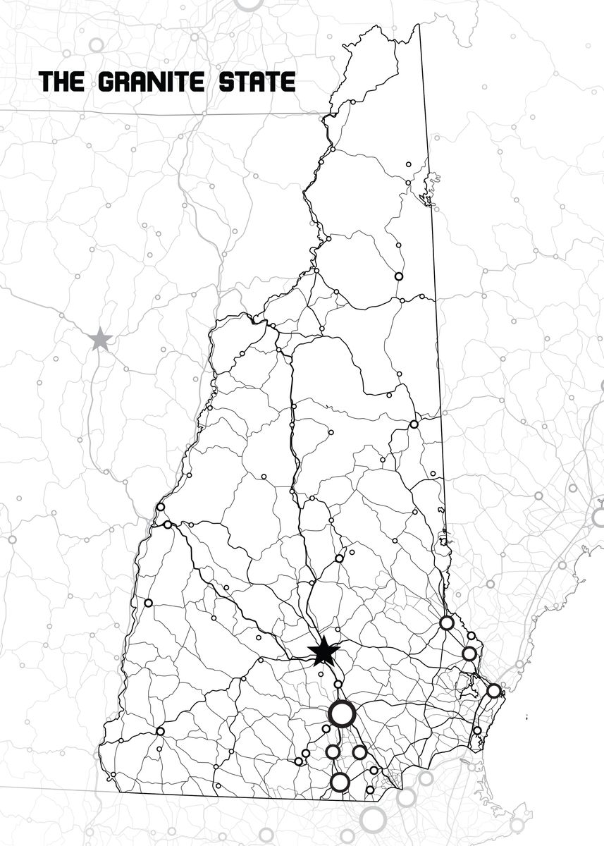 'The Granite State' Poster by Mackbubblesworth | Displate