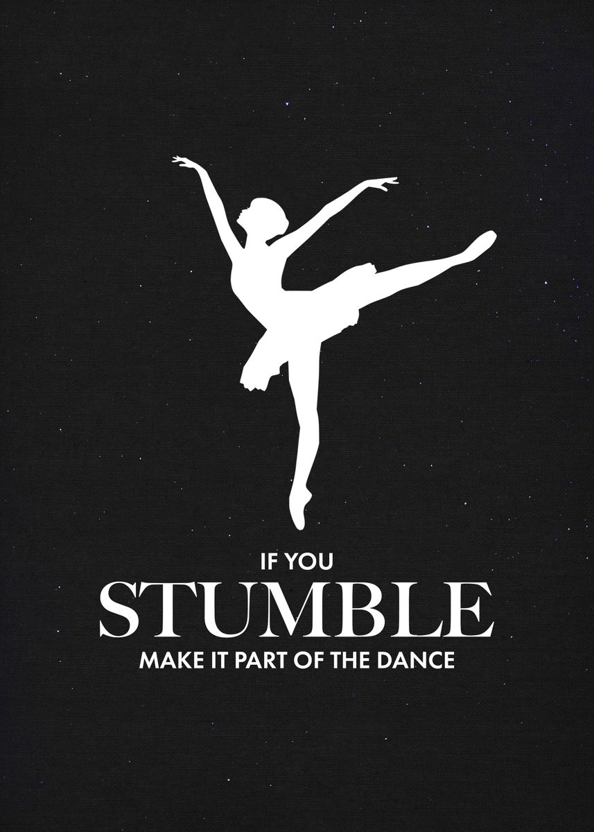 'If You Stumble' Poster, picture, metal print, paint by Optic Riot ...