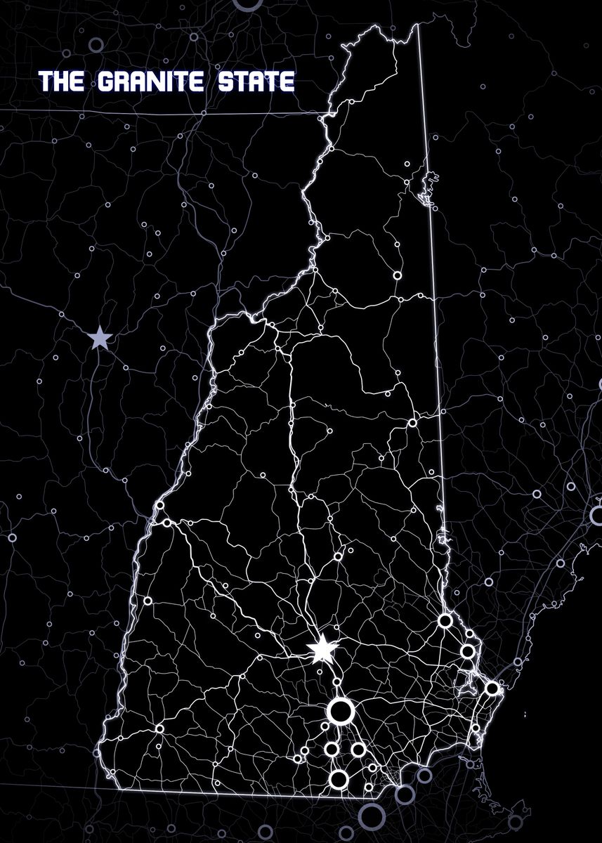 'The Cool Granite State' Poster, picture, metal print, paint by ...