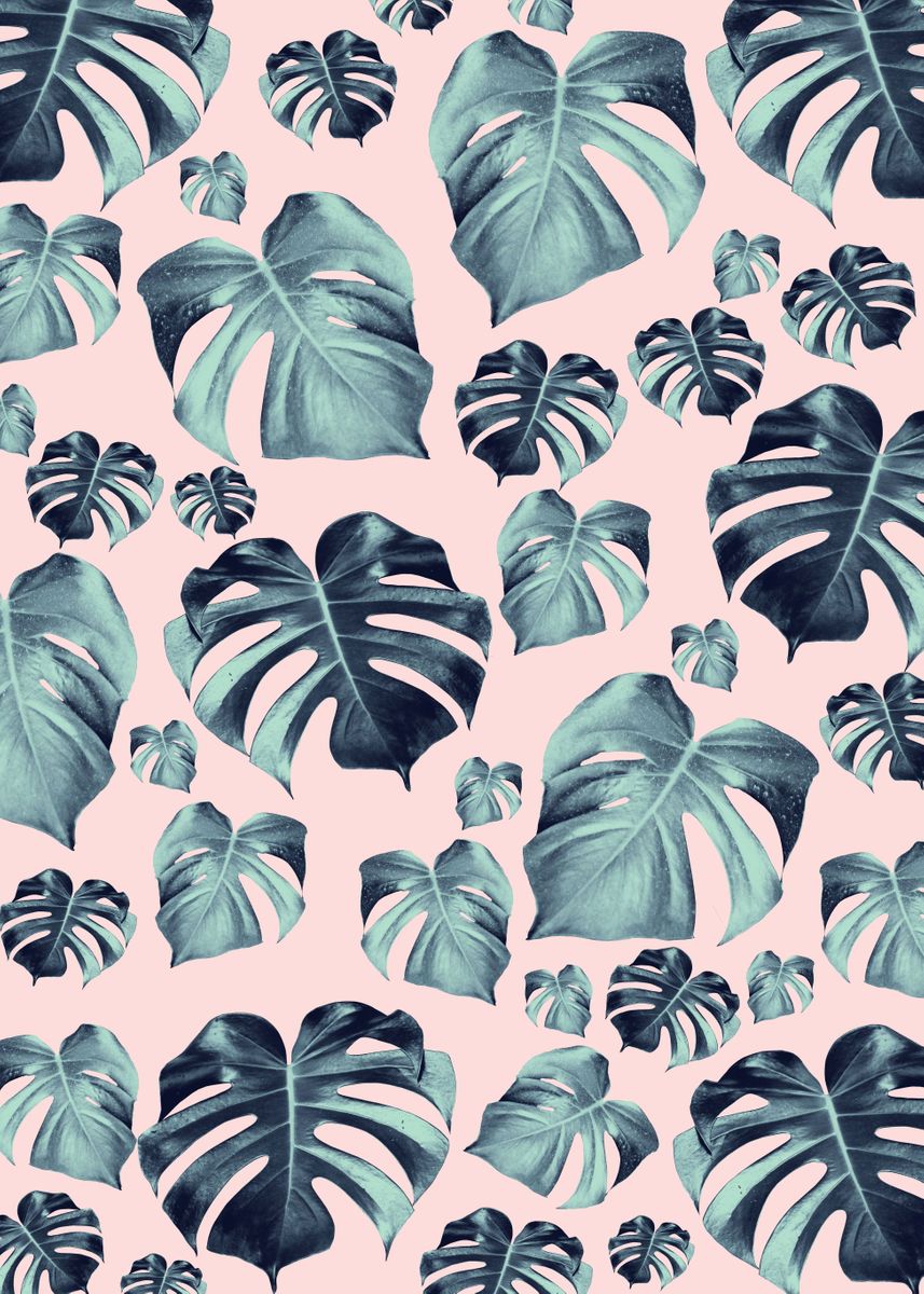 'Monstera Pattern 1' Poster, picture, metal print, paint by Anita's ...