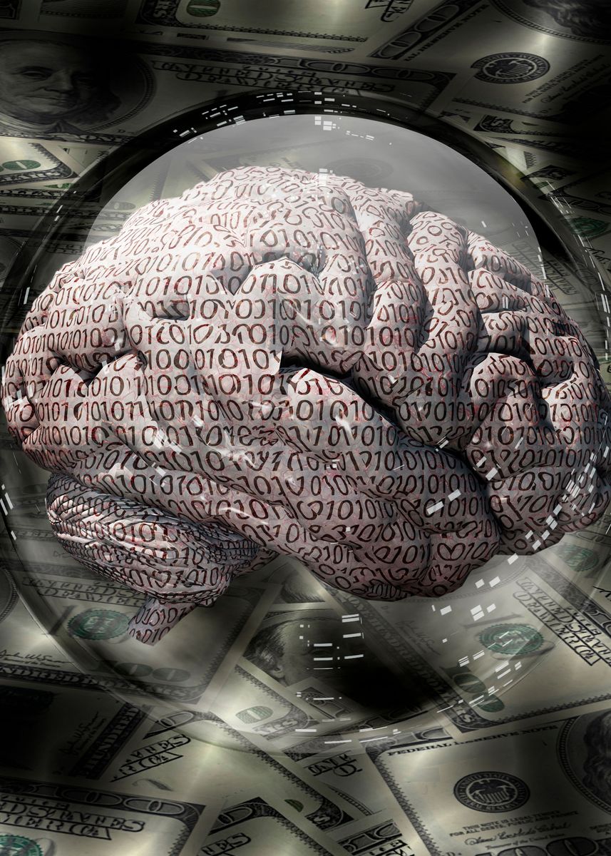 'Binary Brain' Poster, picture, metal print, paint by Bruce Rolff ...