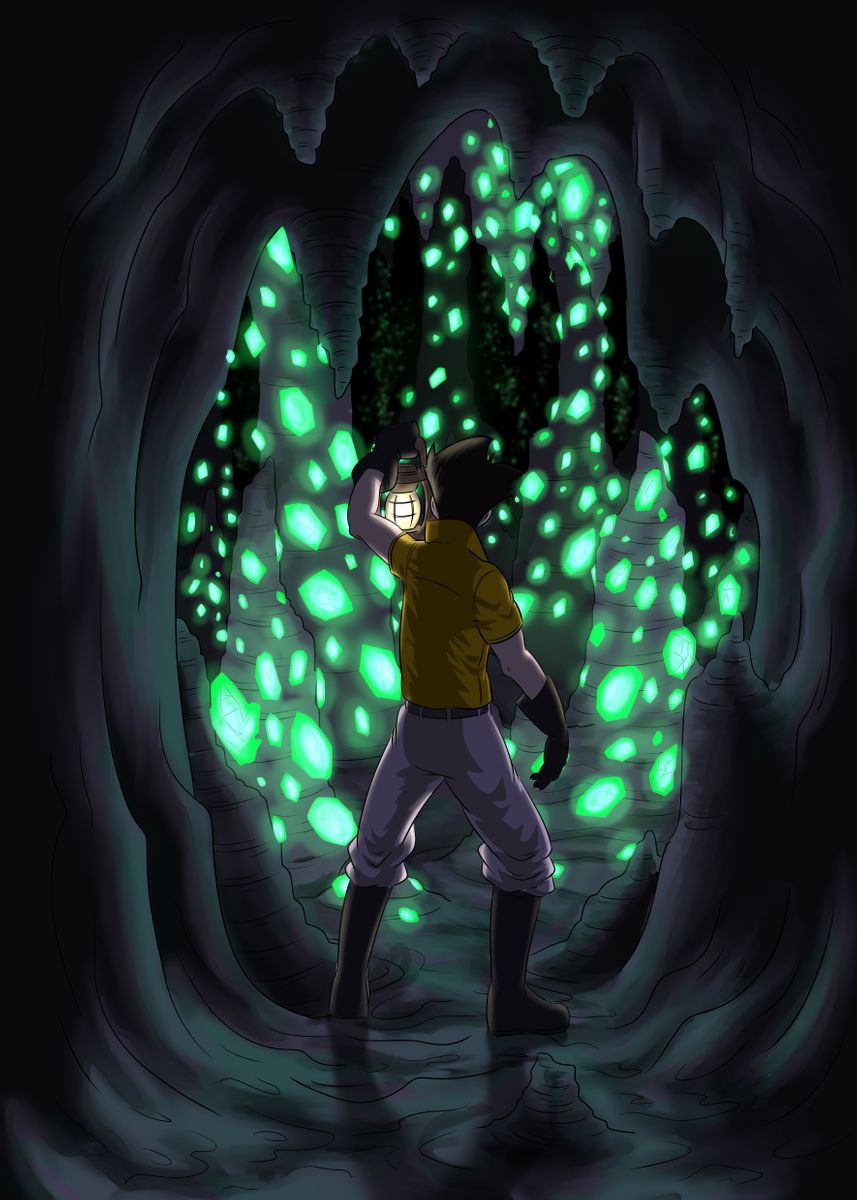 'Cave exploration' Poster, picture, metal print, paint by Jobson Chagas ...