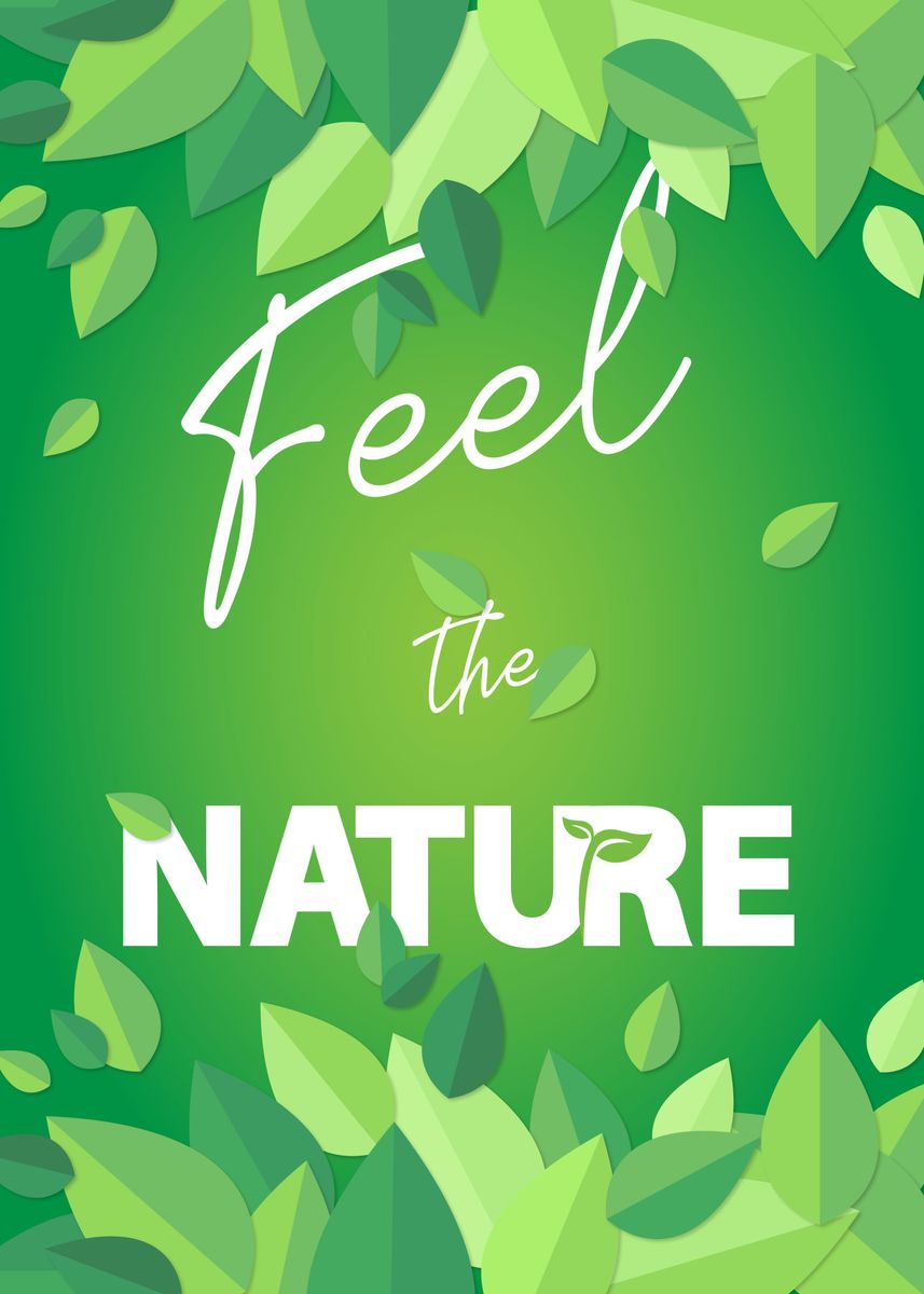 'Nature lover poster design' Poster, picture, metal print, paint by ...