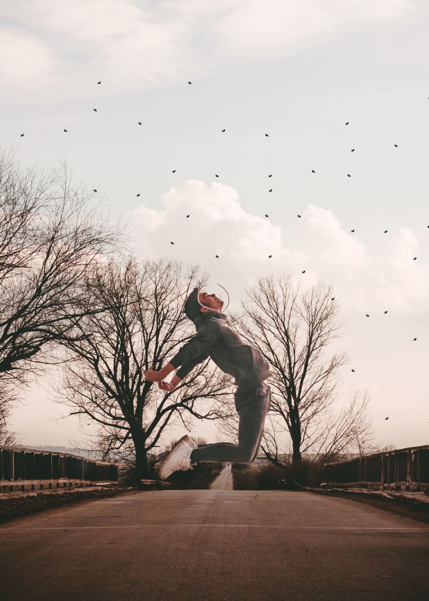 'Future Jump' Poster, picture, metal print, paint by Kristian Petrov ...