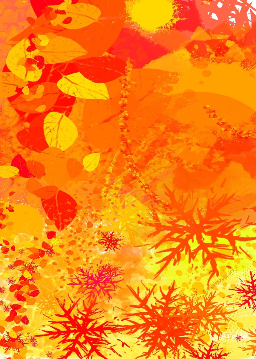 'ORANGE ABSTRACT' Poster by Theres Sobin | Displate