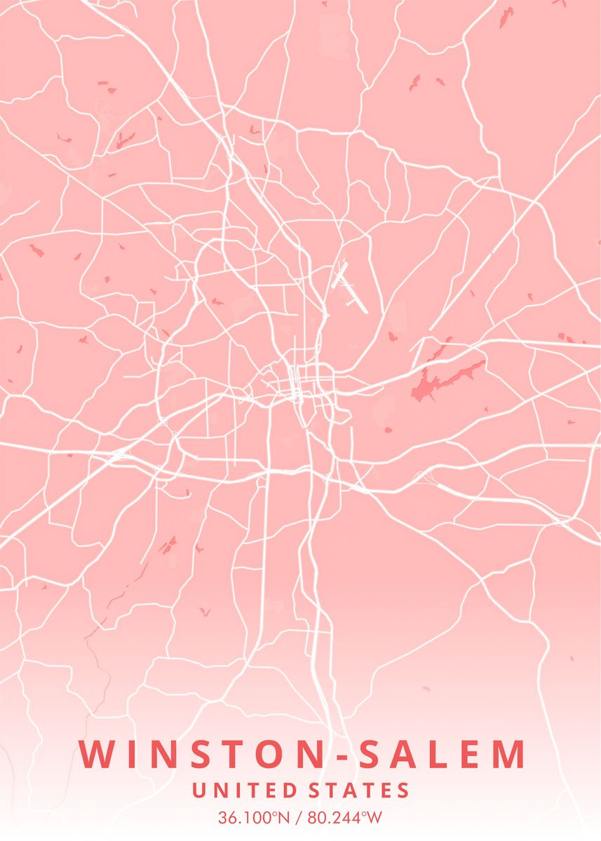 'Winston Salem NC' Poster by Merah Djoeang | Displate