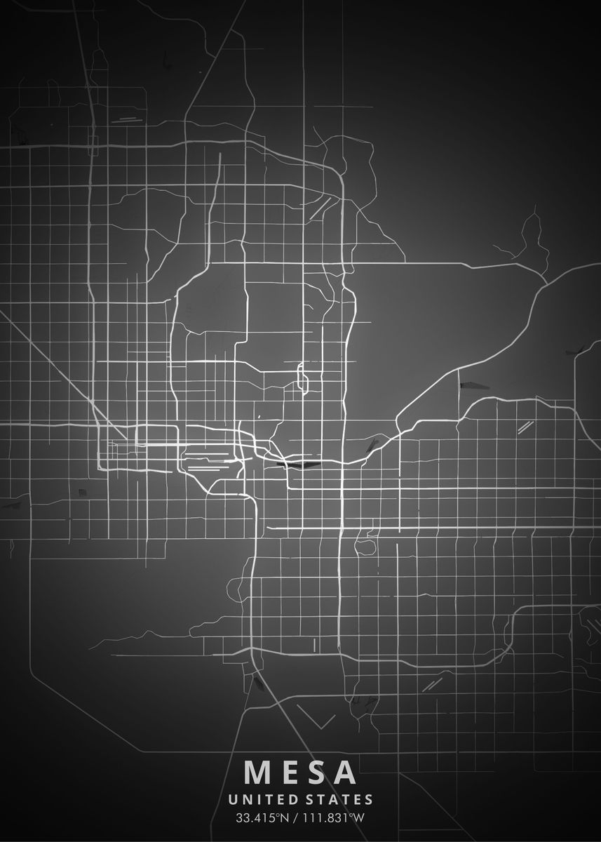 'Mesa Map Posters' Poster, picture, metal print, paint by Merah Djoeang ...