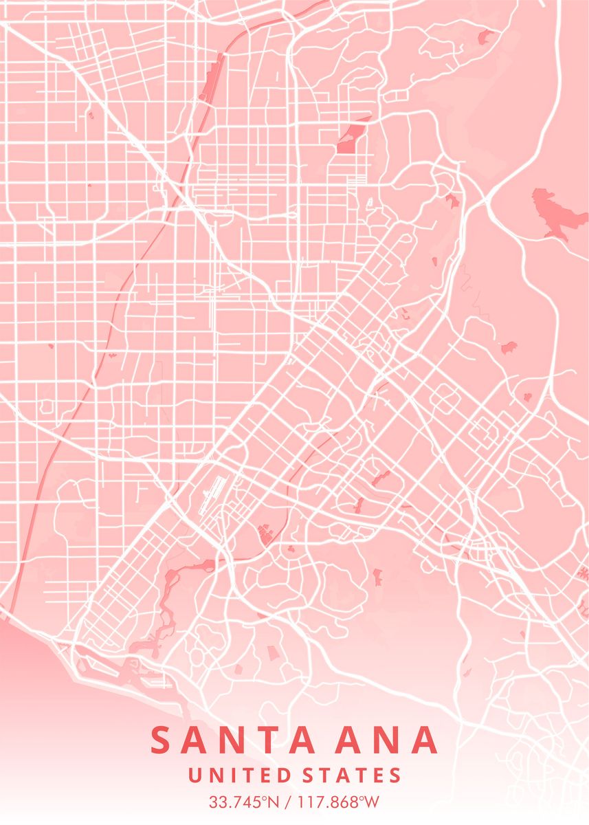 'Santa Ana California' Poster by Merah Djoeang | Displate