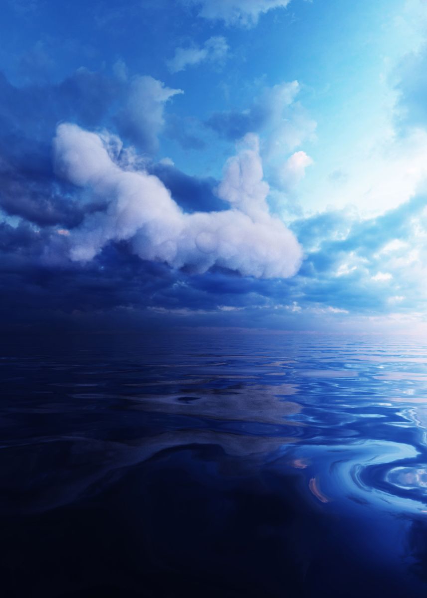 'Pretty cloud' Poster, picture, metal print, paint by Aivaras Grauzinis ...