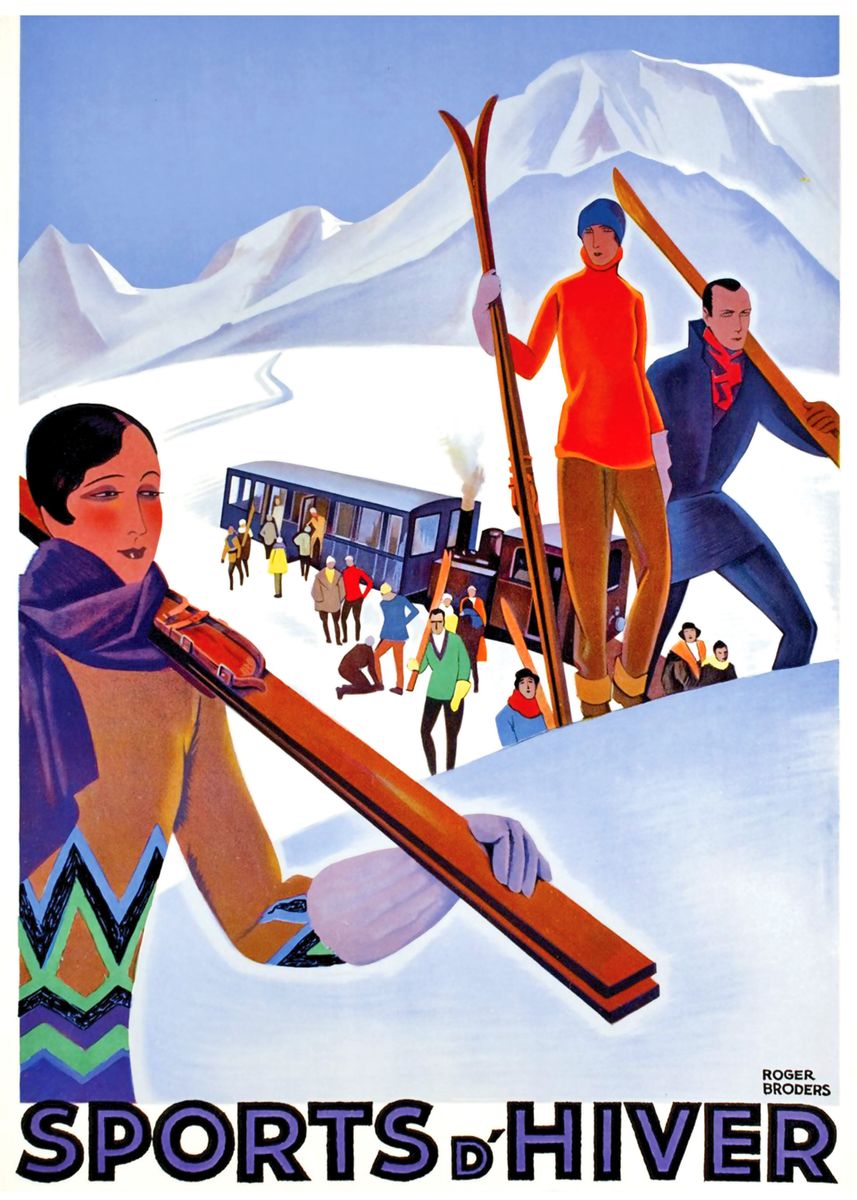 'Winter sports' Poster, picture, metal print, paint by Long Shot | Displate