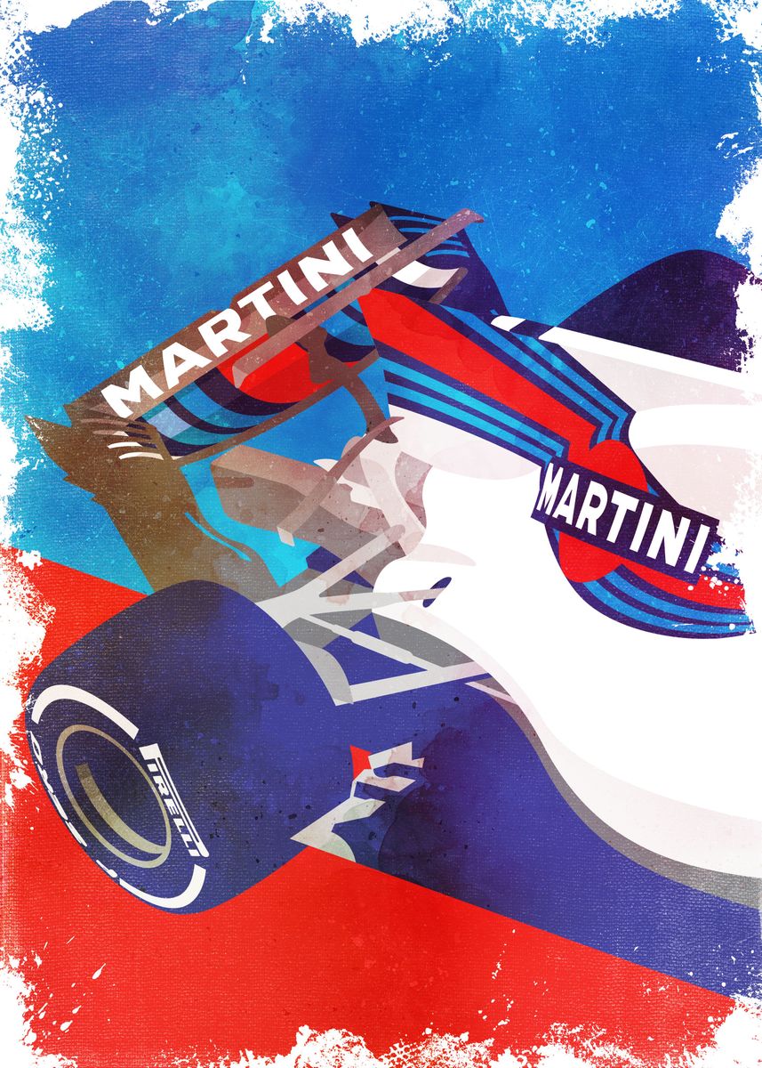 'Martini Racing Williams F1' Poster by Richard Barnes | Displate