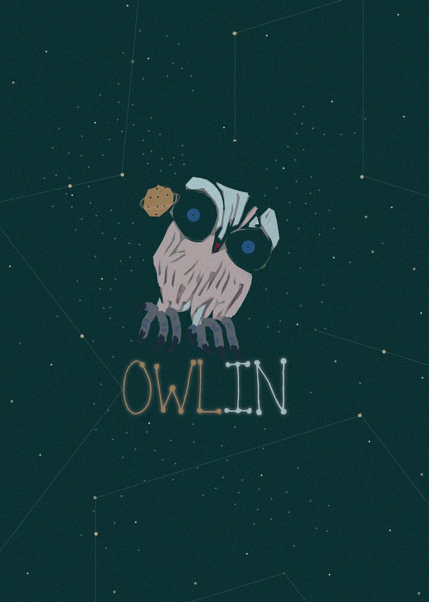 'OwLin' Poster, picture, metal print, paint by MALESI artwork | Displate