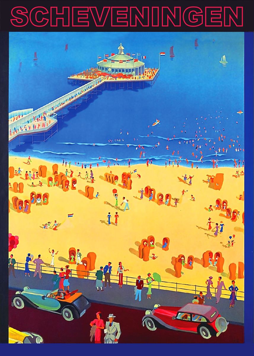 'Scheveningen' Poster, picture, metal print, paint by Long Shot | Displate