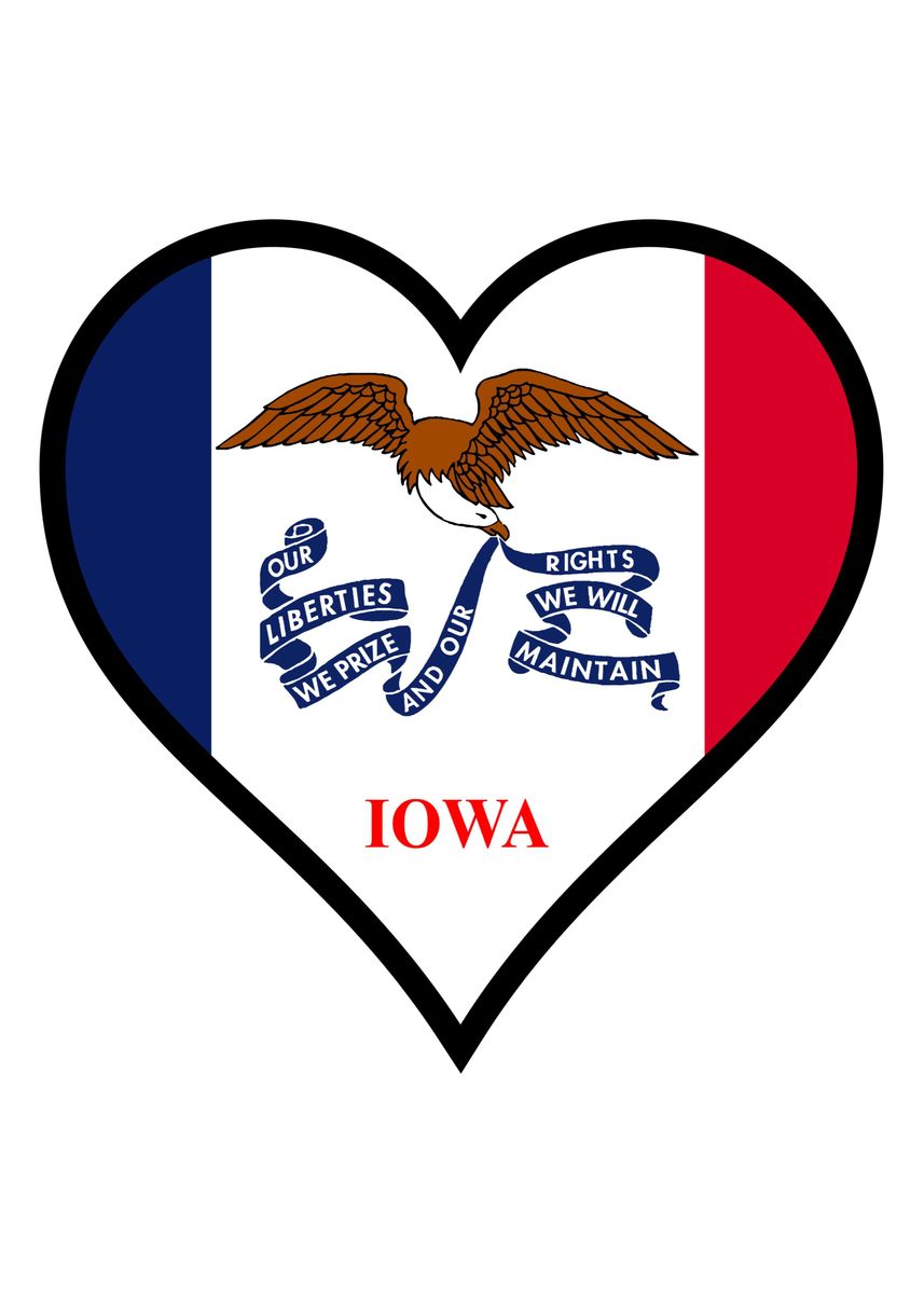 'Love Iowa' Poster, picture, metal print, paint by HomeStead Digital ...